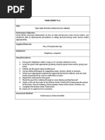 Room Service Procedures | PDF | Food And Drink | Foods