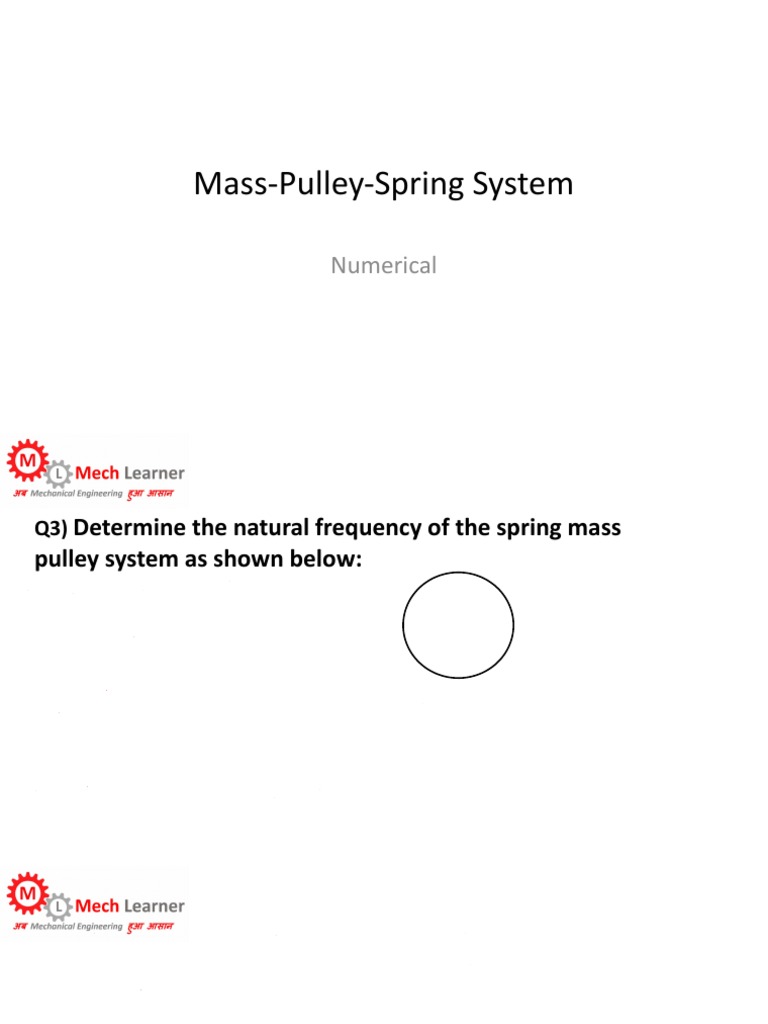 08-Mass-Pulley-Spring System | PDF | Teaching Methods & Materials ...