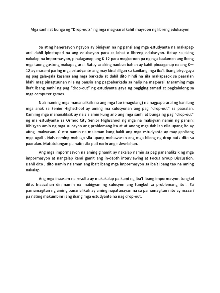 Pagbasa Research | PDF