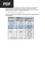 WHO BMI Classification and Asian Adaptations | PDF | Body Mass Index ...