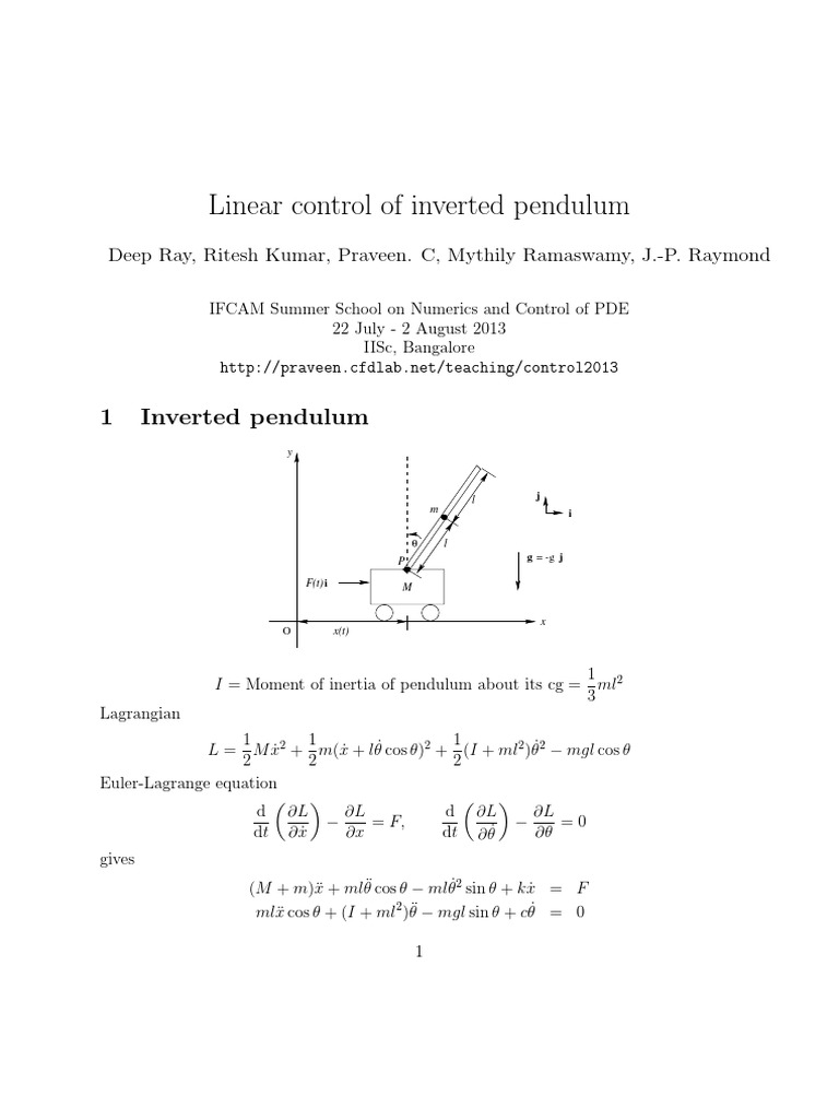 Pendulum | PDF | Eigenvalues And Eigenvectors | Nonlinear System