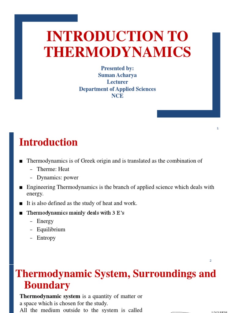 Introduction PDF | PDF | Thermodynamics | Pressure Measurement