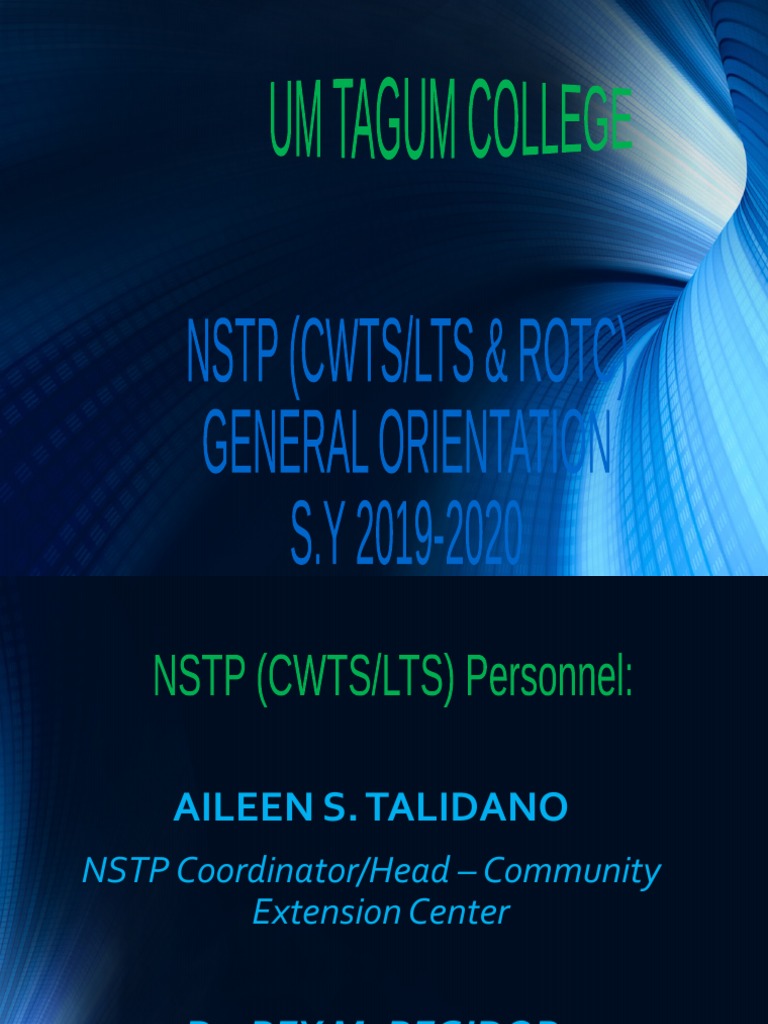 NSTP Overview and Implementation Guide | PDF | Cadet | Reserve Officers ...