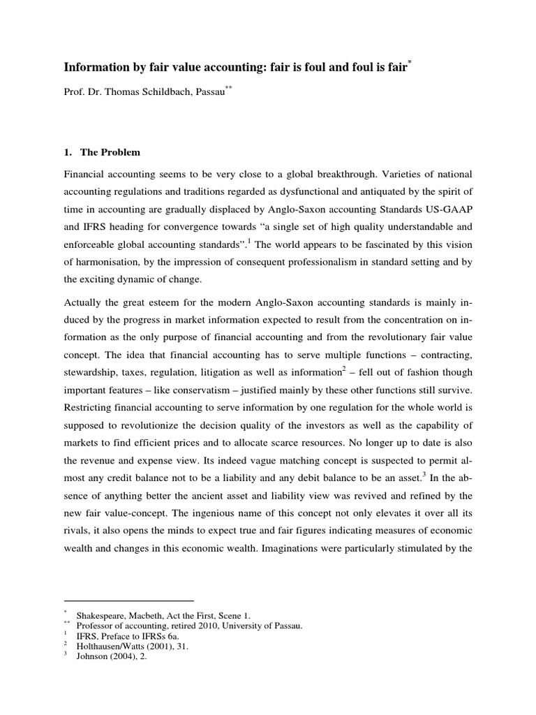 Fair Value Accounting | PDF | Mark To Market Accounting | Fair Value