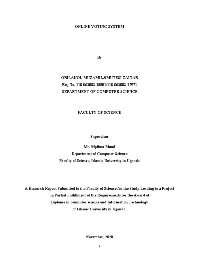 Project Report | Download Free PDF | Electronic Voting | Voting