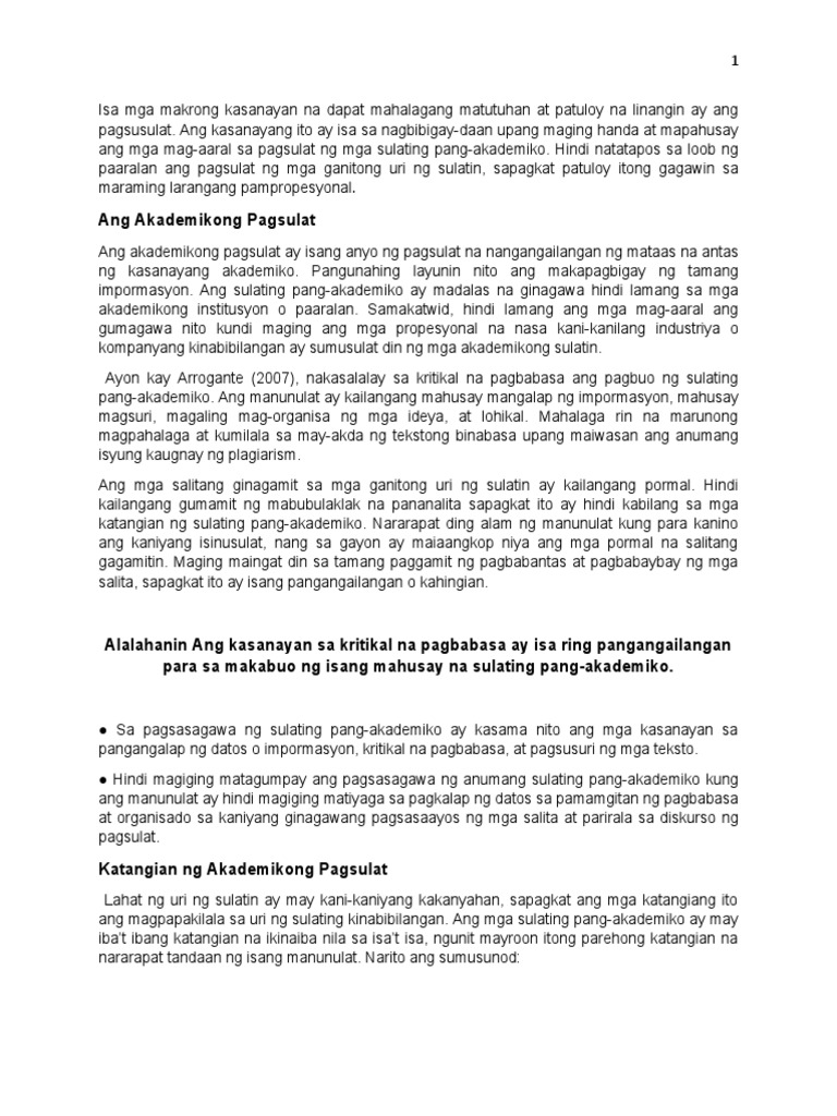 Filipino Exam Study Guide | PDF