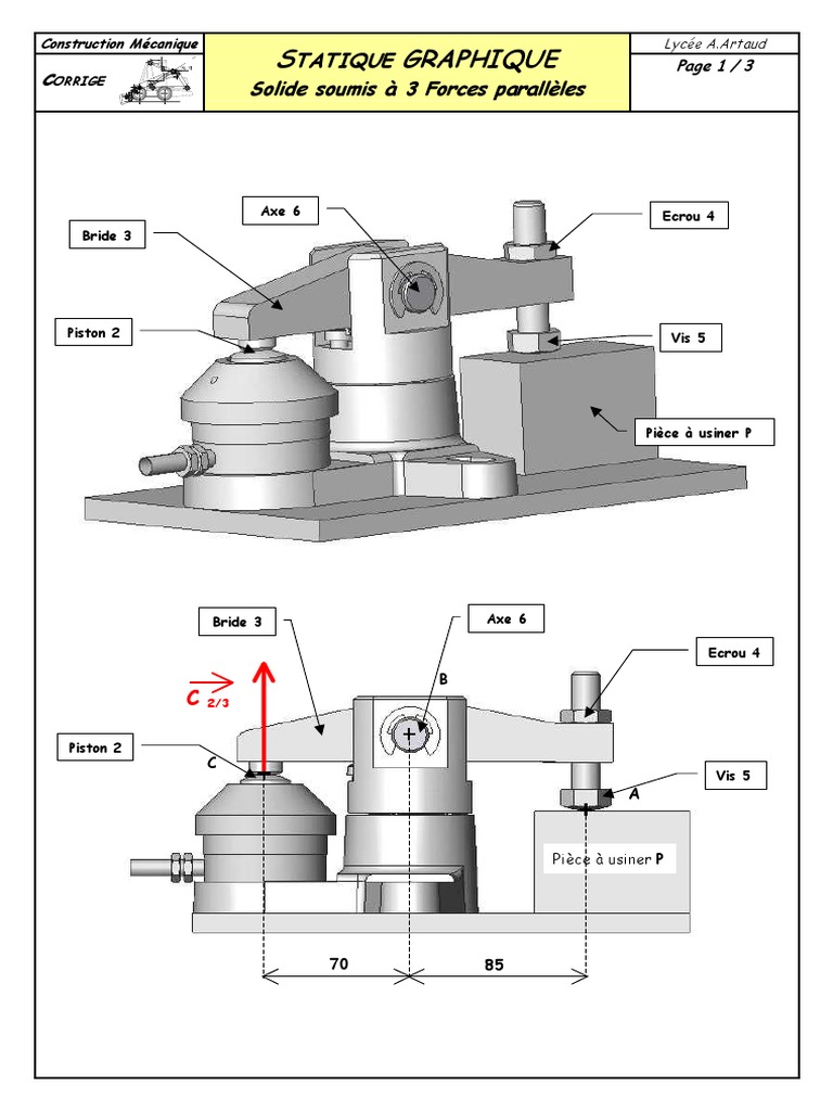 Bride Hydraulique Corrige PDF | PDF | Ingénierie mécanique | Physique ...