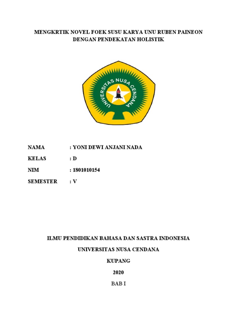 Uas Kritik Sastra (Yoni D. A Nada) | PDF | Fiksi Umum