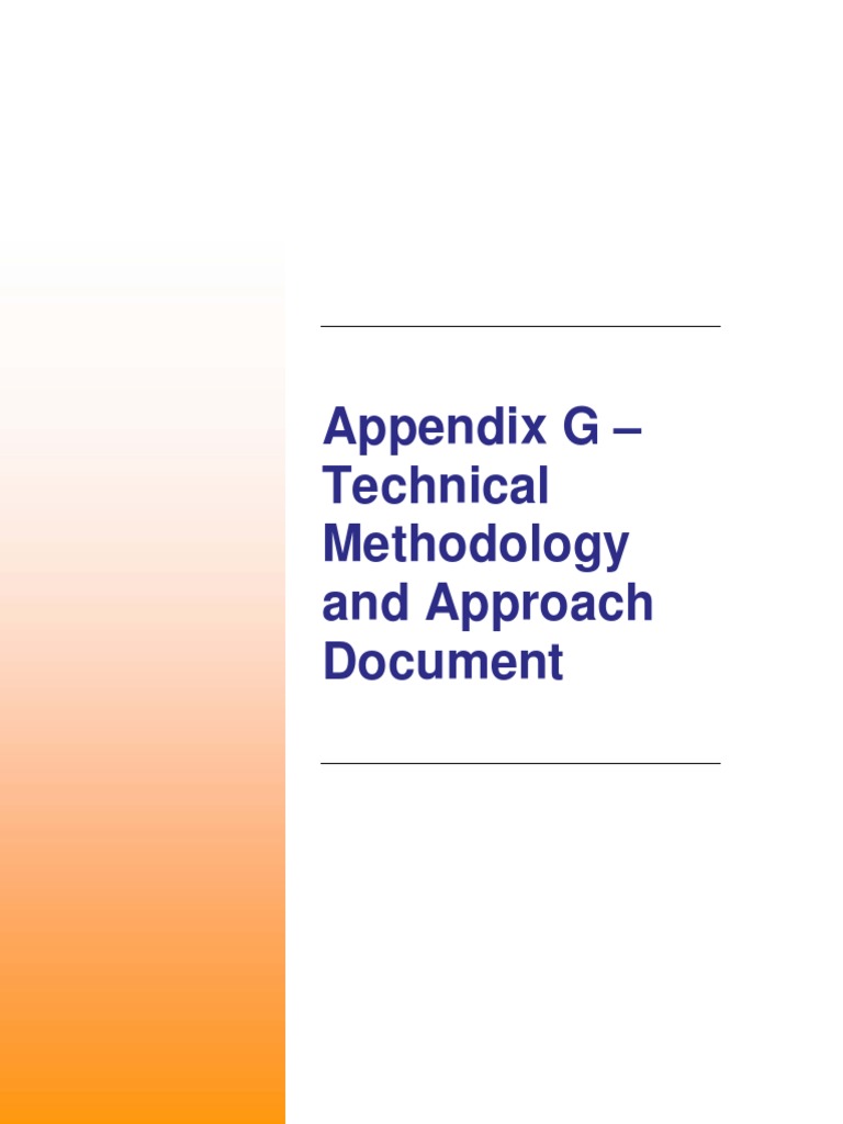 Appendix G Technical Methodology and Approach Document PDF | PDF ...