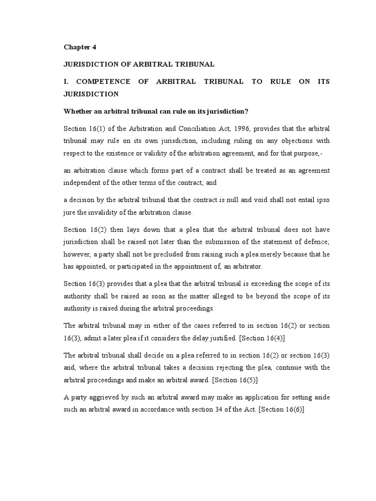 Chapter 4 - ADR | PDF | Arbitral Tribunal | Arbitration