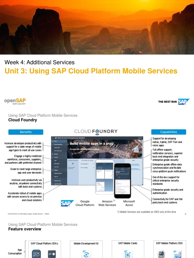 Unit 3: Using SAP Cloud Platform Mobile Services | PDF | Mobile App ...