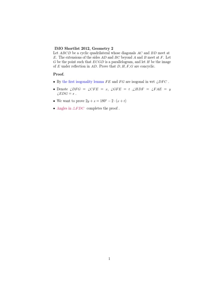 Advanced Geometry Problem Solving | PDF