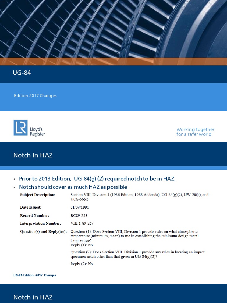 UG-84 - Changes in 2017 Edition | PDF | Welding | Construction