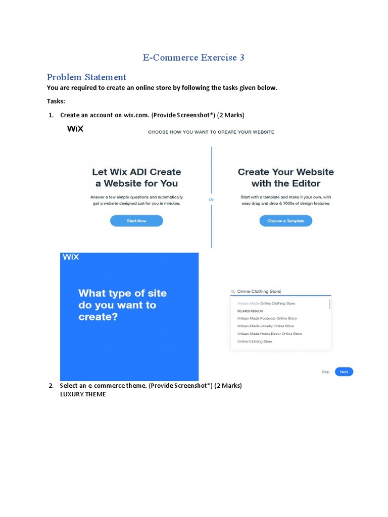 E-Commerce Exercise 3 Problem Statement | PDF