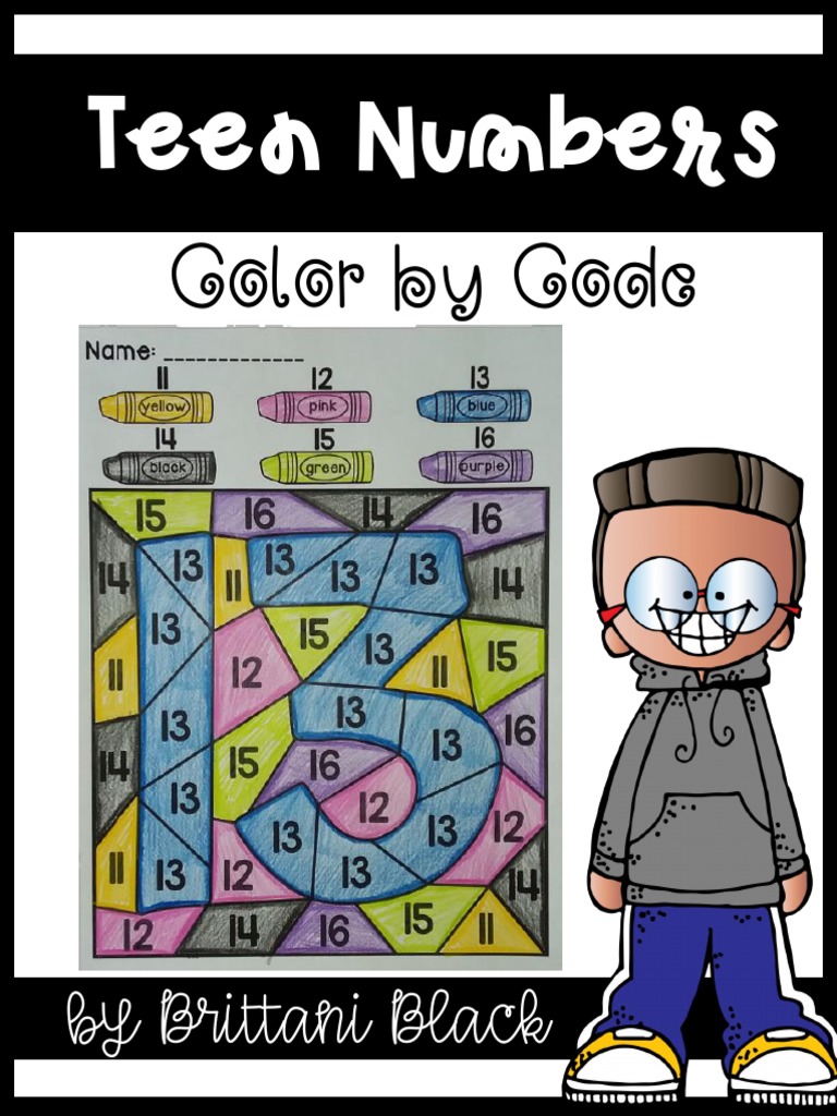 Color by Code: Teen Numbers Activity | PDF | Qualia | Color