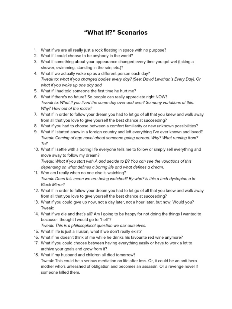 What If Examples | PDF