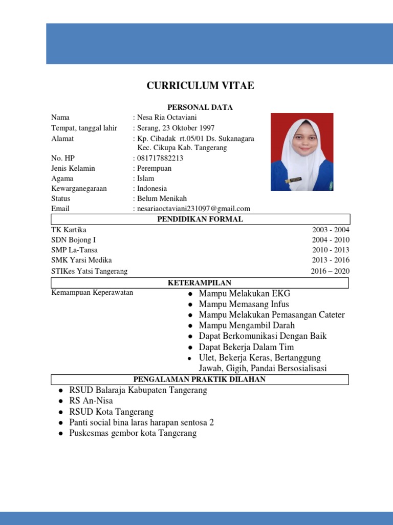 CV Nesa Ria Octaviani-1 | PDF