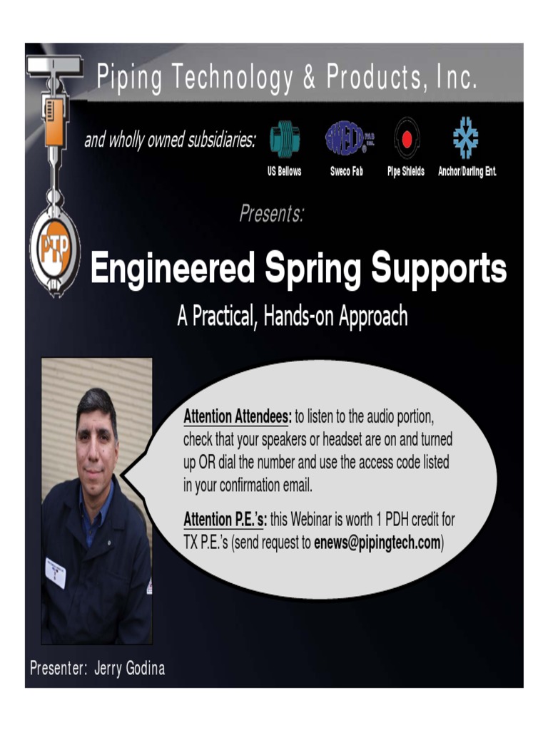 Engineered Spring Supports: Piping Technology & Products, Inc | PDF ...
