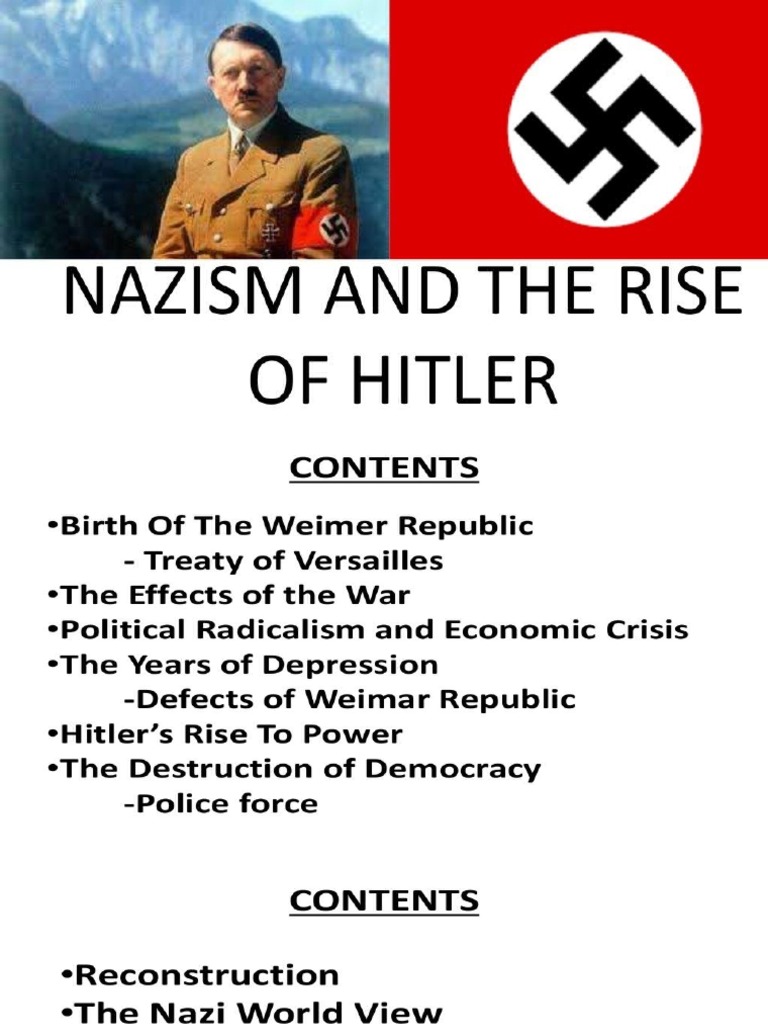 Nazism & The Rise of Hitler ppt1 | PDF
