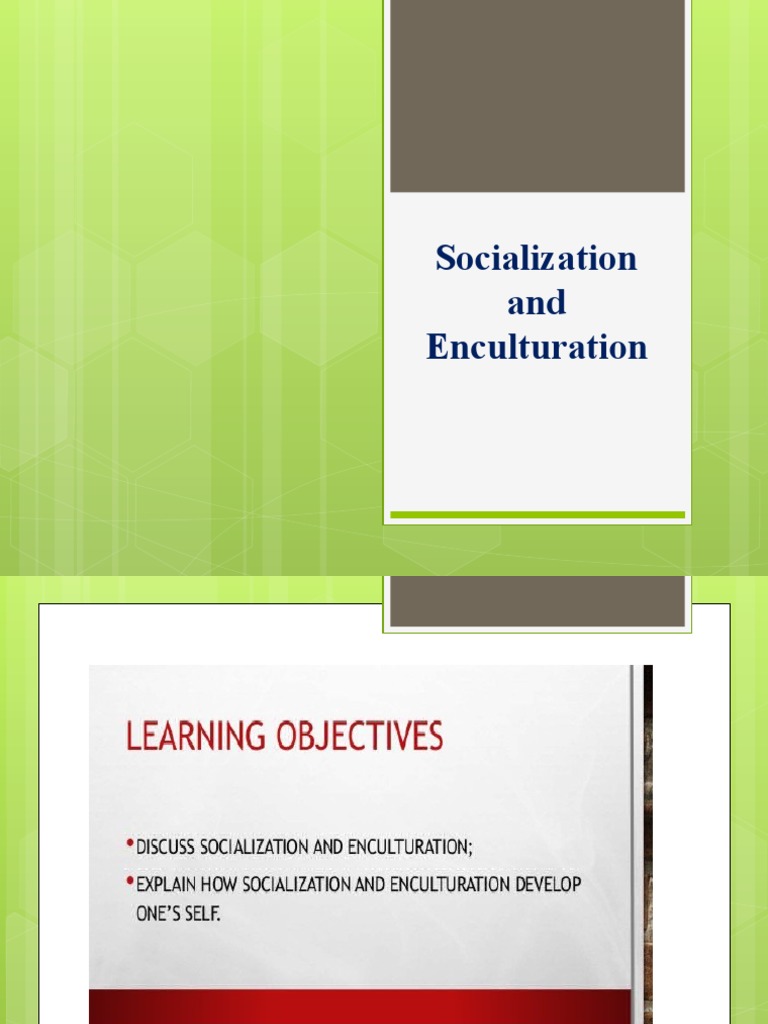 Socialization and Enculturation - UCSP | PDF