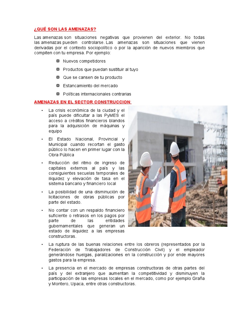 Qué Son Las Amenazas | PDF | Economias | Economía (general)