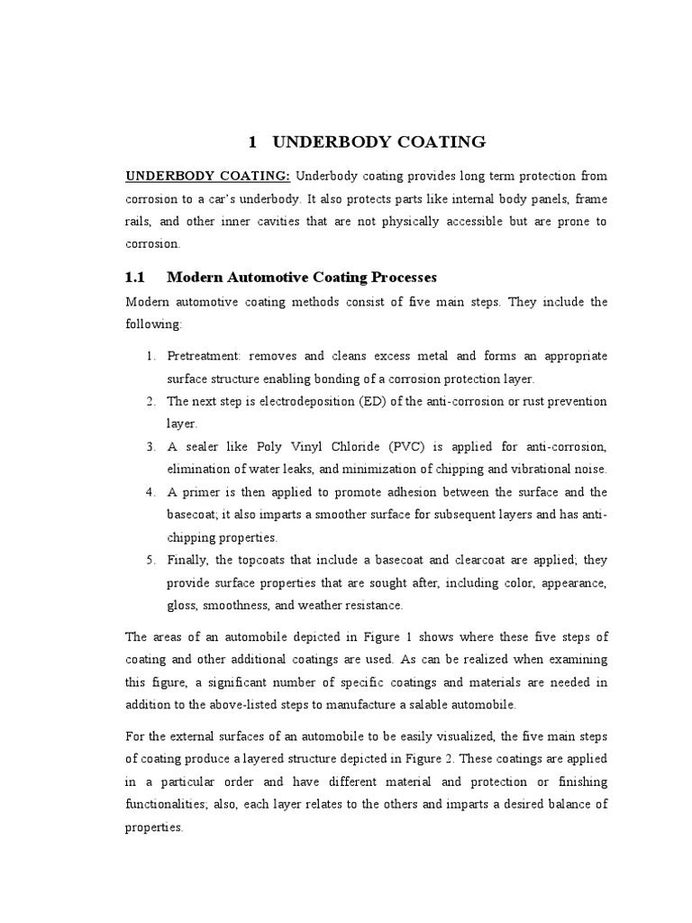 1 Underbody Coating: 1.1 Modern Automotive Coating Processes | PDF ...