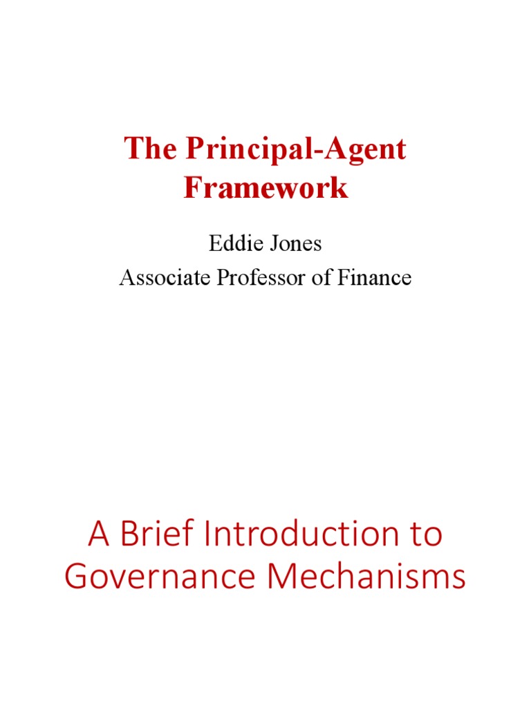 Understanding the Principal-Agent Framework | PDF | Corporate ...