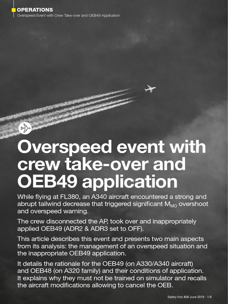 Overspeed Event With Crew Take-Over and OEB49 Application | PDF ...