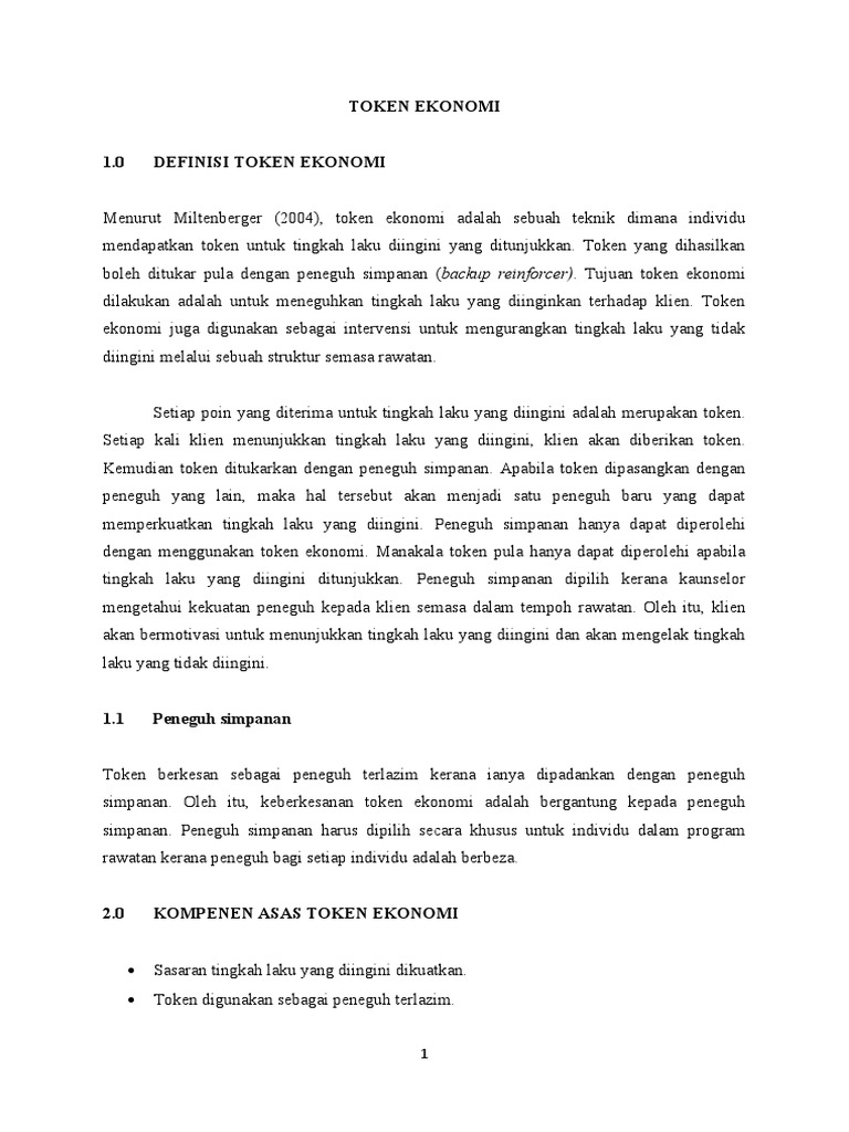 Token Ekonomi | PDF