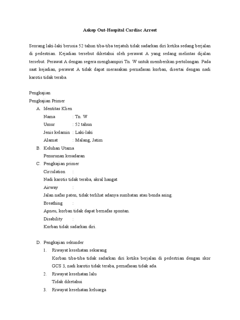 Contoh Kasus OHCA | PDF
