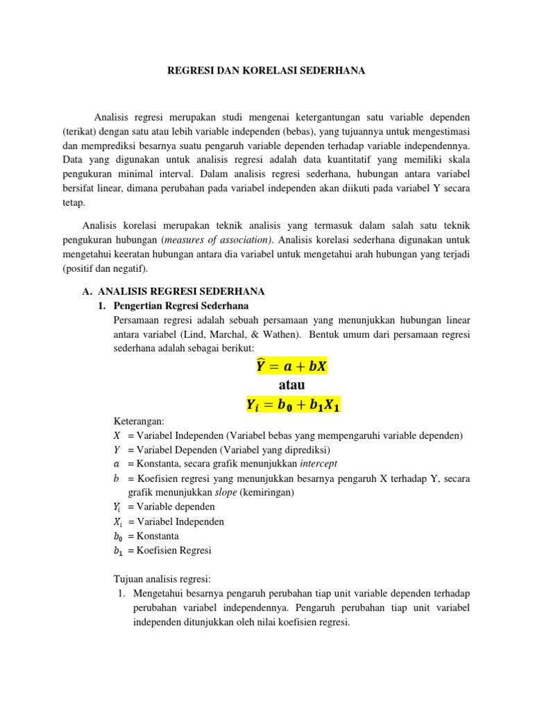 Lab 5-Regresi Dan Korelasi Sederhana | PDF