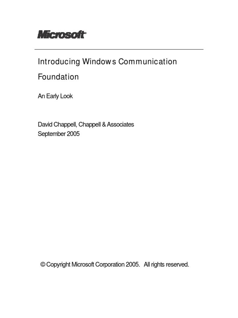 Introducing Windows Communication Foundation: An Early Look | PDF