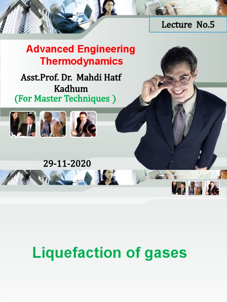 Advanced Engineering Thermodynamics: Lecture No.5 | PDF | Gases | Pressure