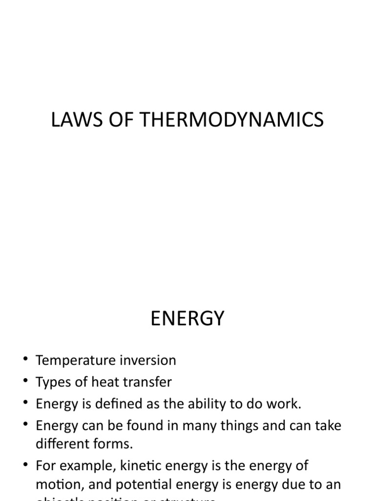 Laws of Thermodynamics | PDF