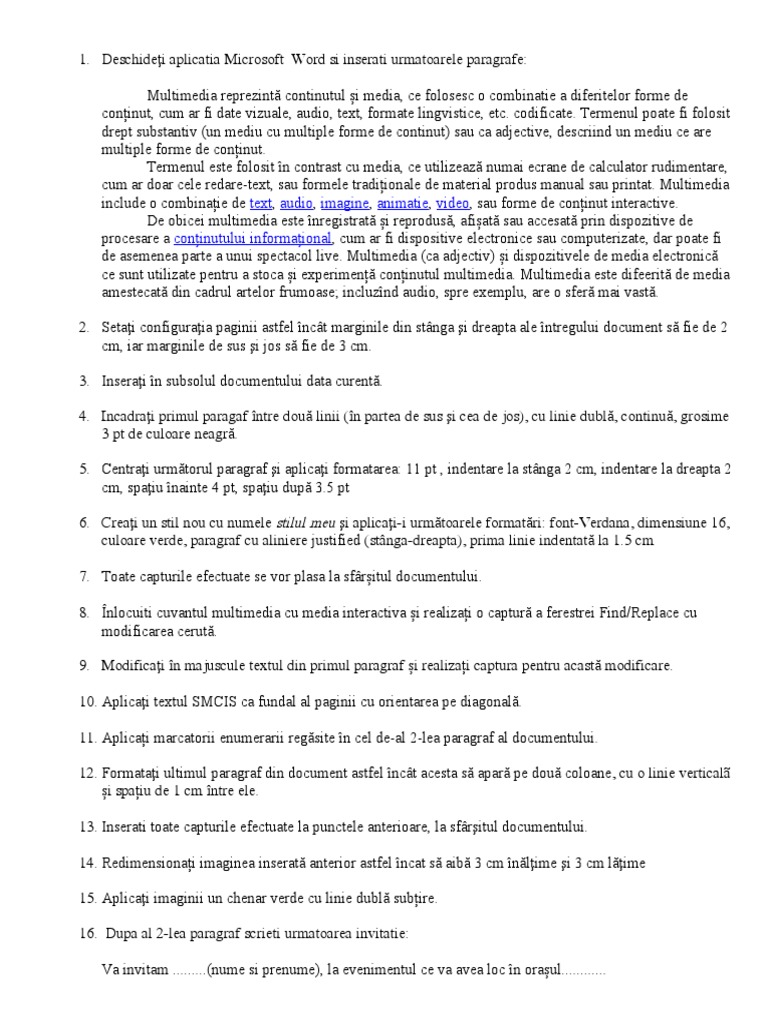 Proba Practica | PDF