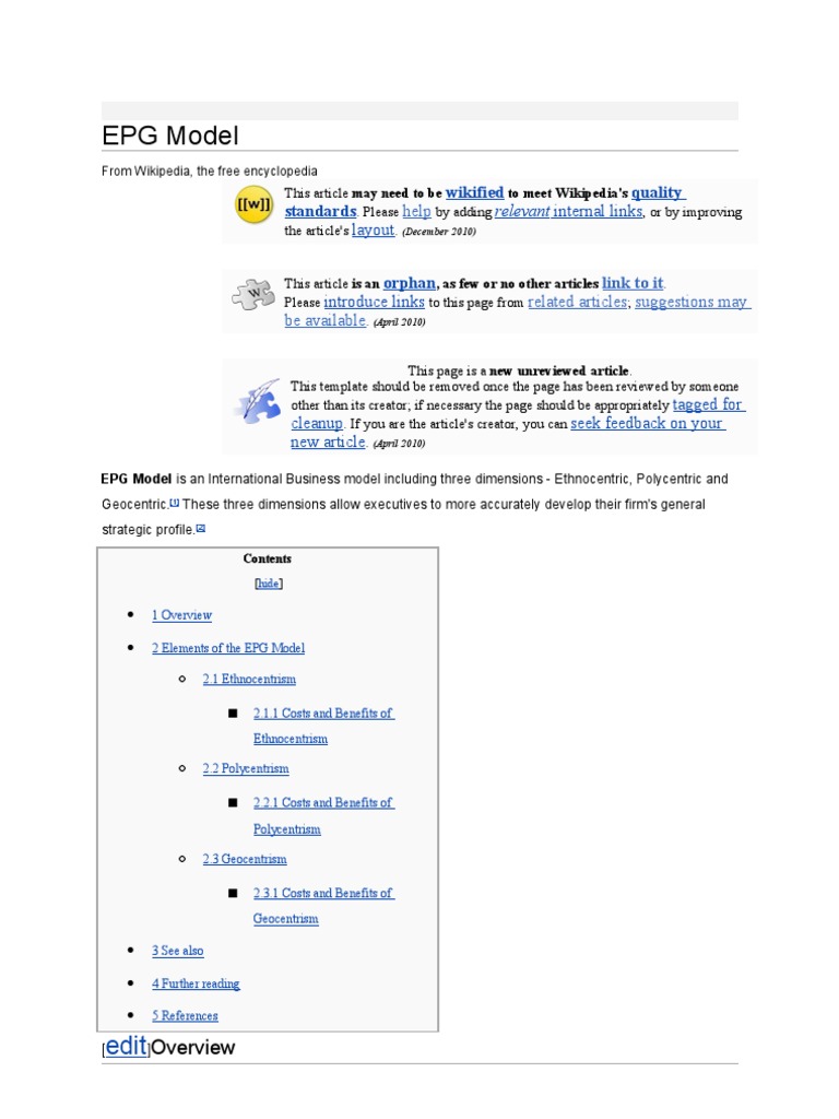 EPG Model | PDF | Economies | Business