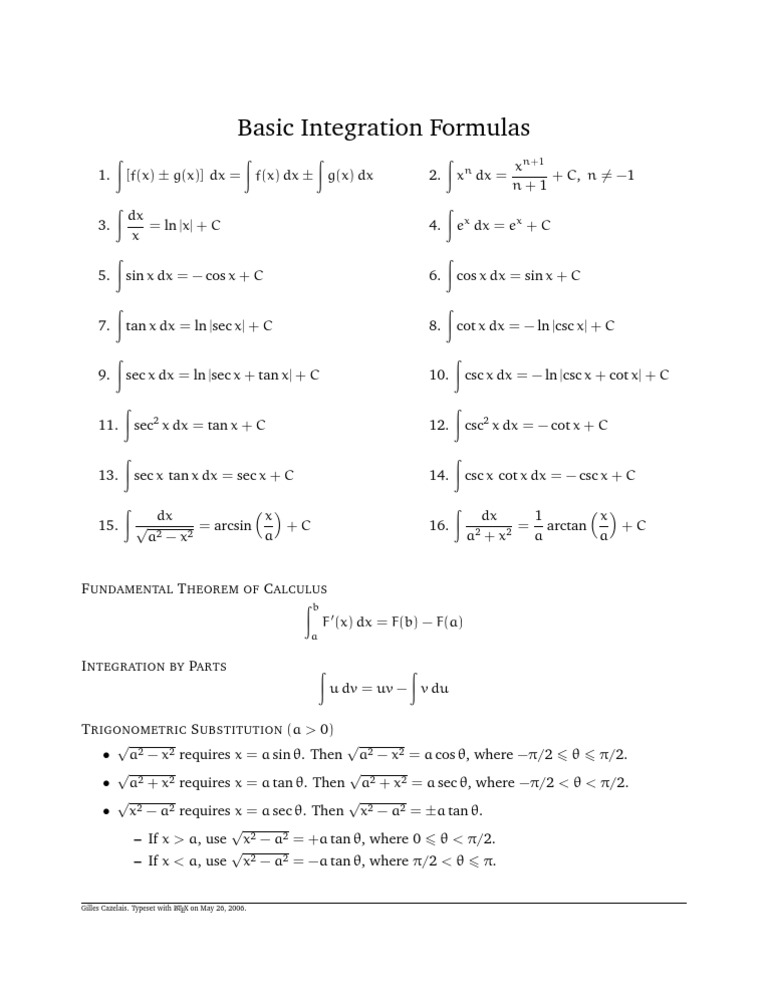 Basic Integration | PDF