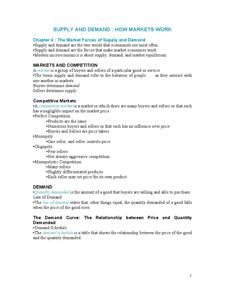 Understanding Supply and Demand Dynamics | PDF | Supply (Economics ...