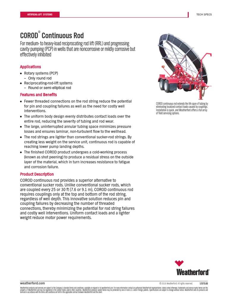 COROD Continuous Rod PDF | PDF | Corrosion | Strength Of Materials