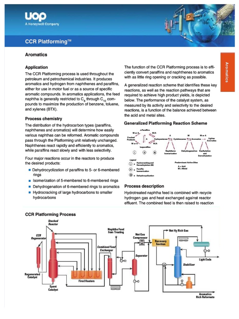 UOP CCR Platforming | PDF | Chemistry | Chemical Process Engineering