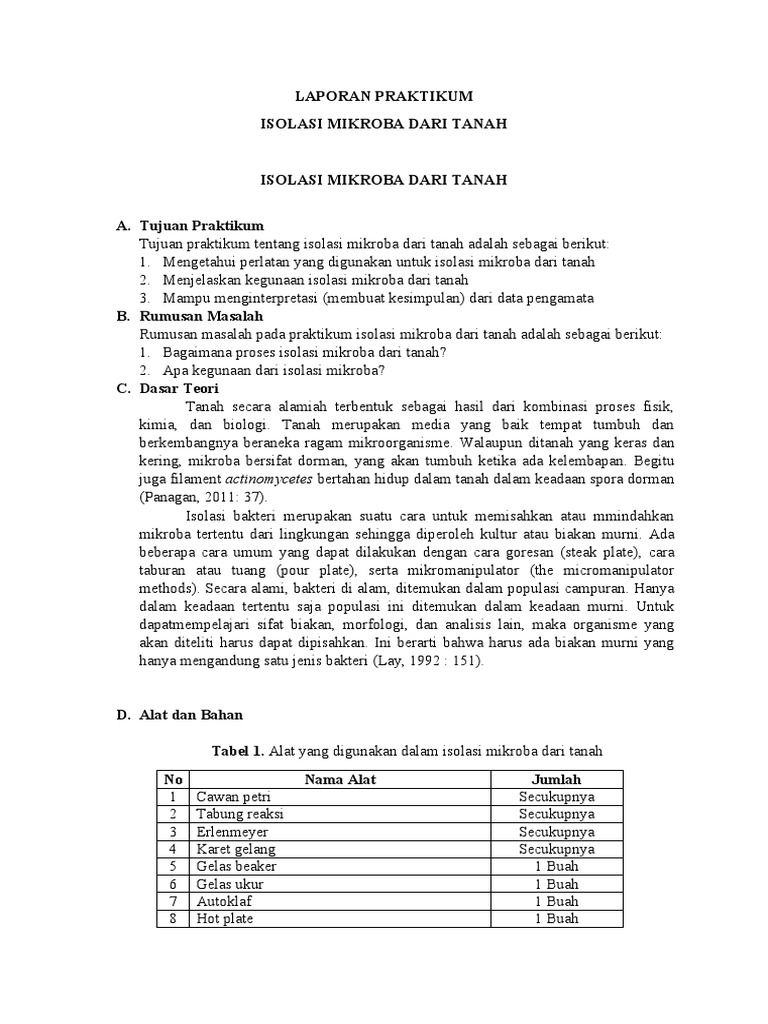 Isolasi Mikroba Dari Tanah | PDF