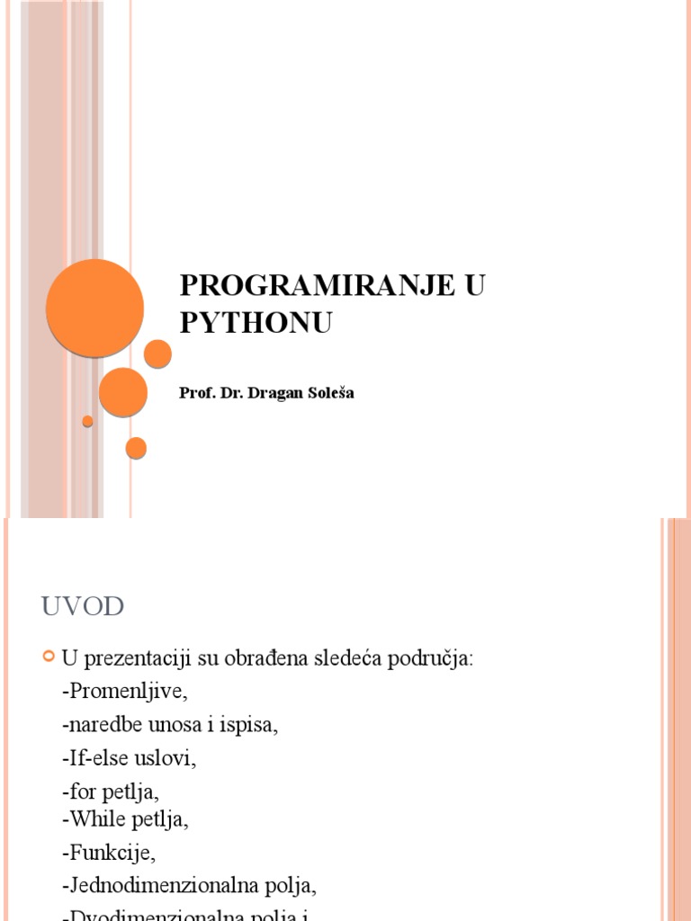 Programiranje U Pythonu | PDF