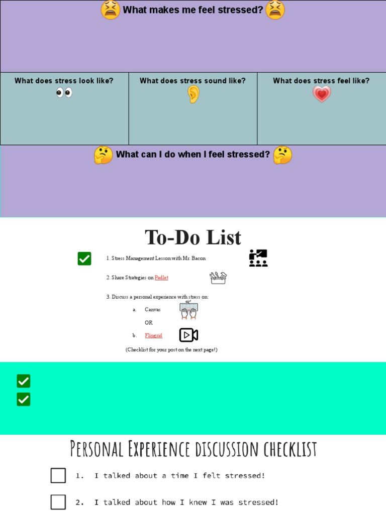 Stress Management Lesson Materials | PDF