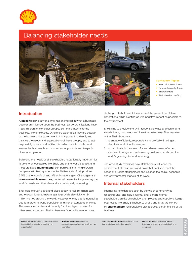 Shell - Stakeholders | PDF | Royal Dutch Shell | Stakeholder (Corporate)