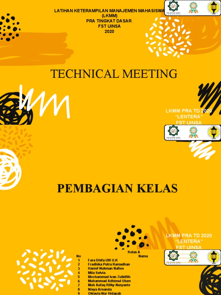 Technical Meeting Pra TD | PDF