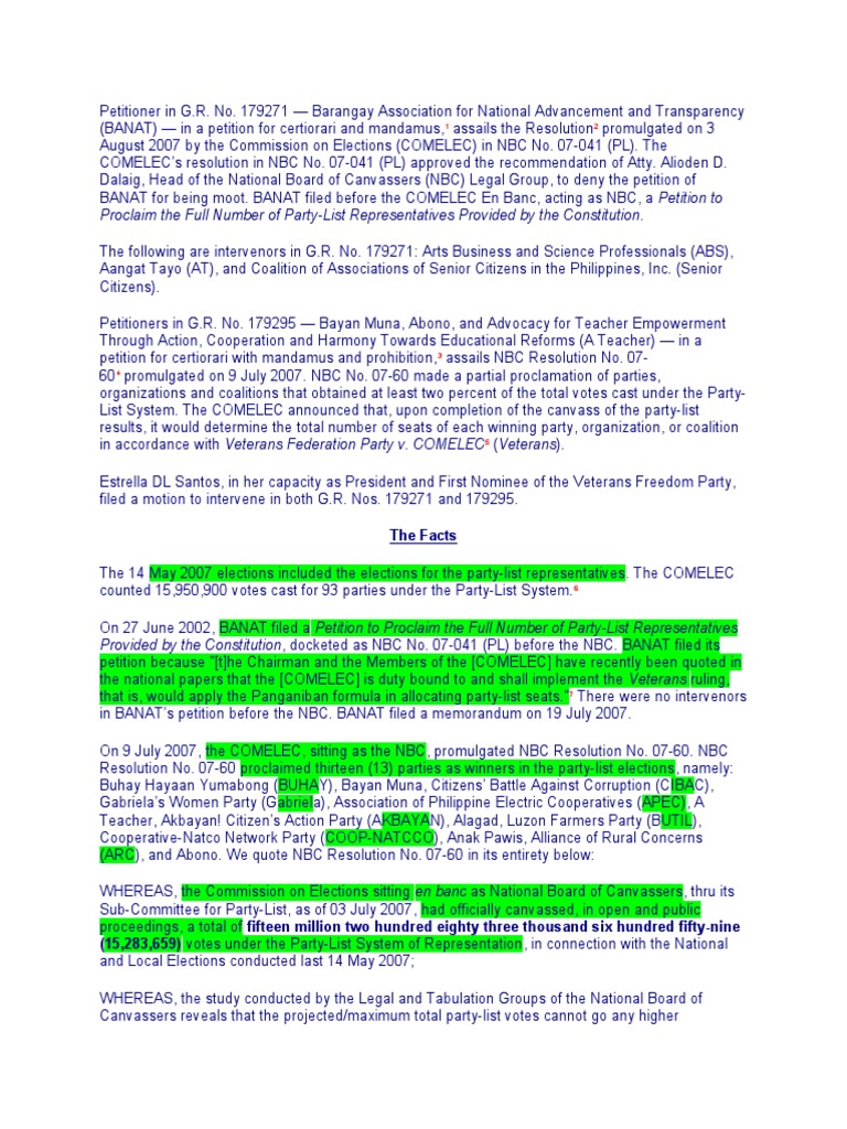 Proclaim The Full Number of Party-List Representatives Provided by The ...