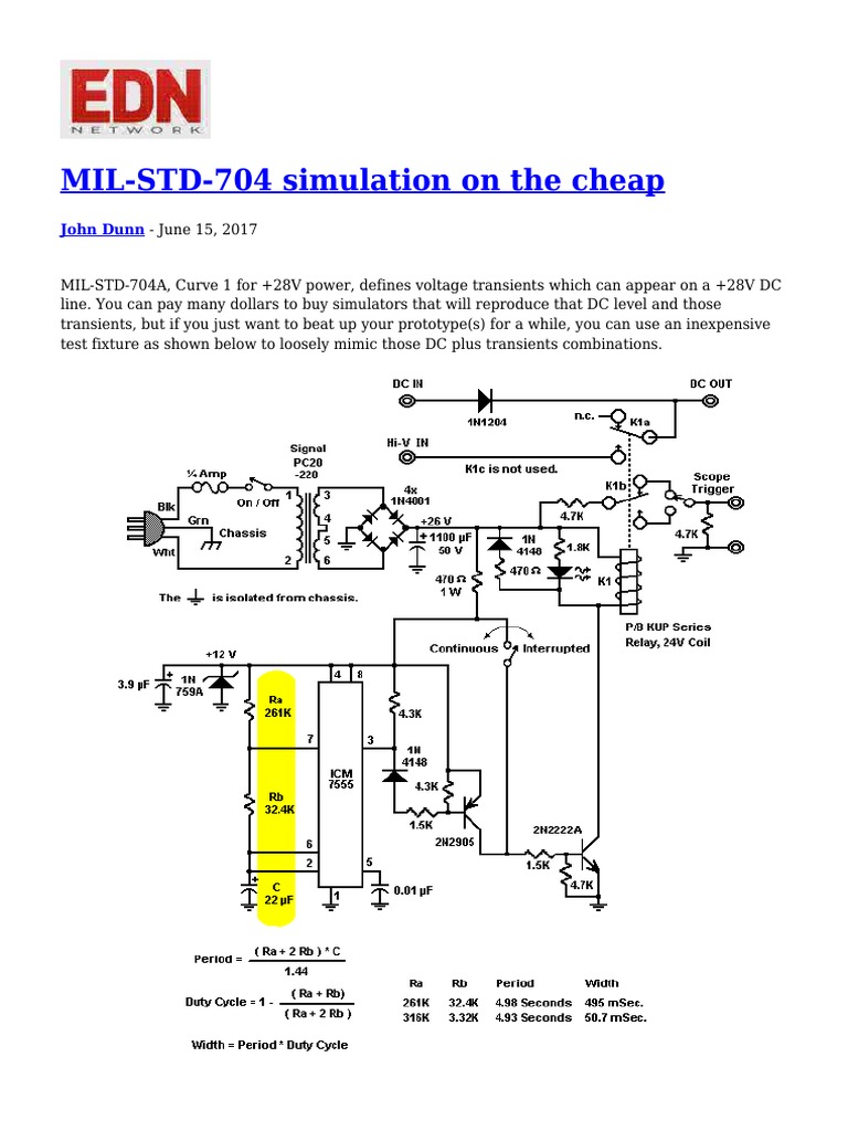 MIL STD 704 Simulation On The Cheap PDF | PDF