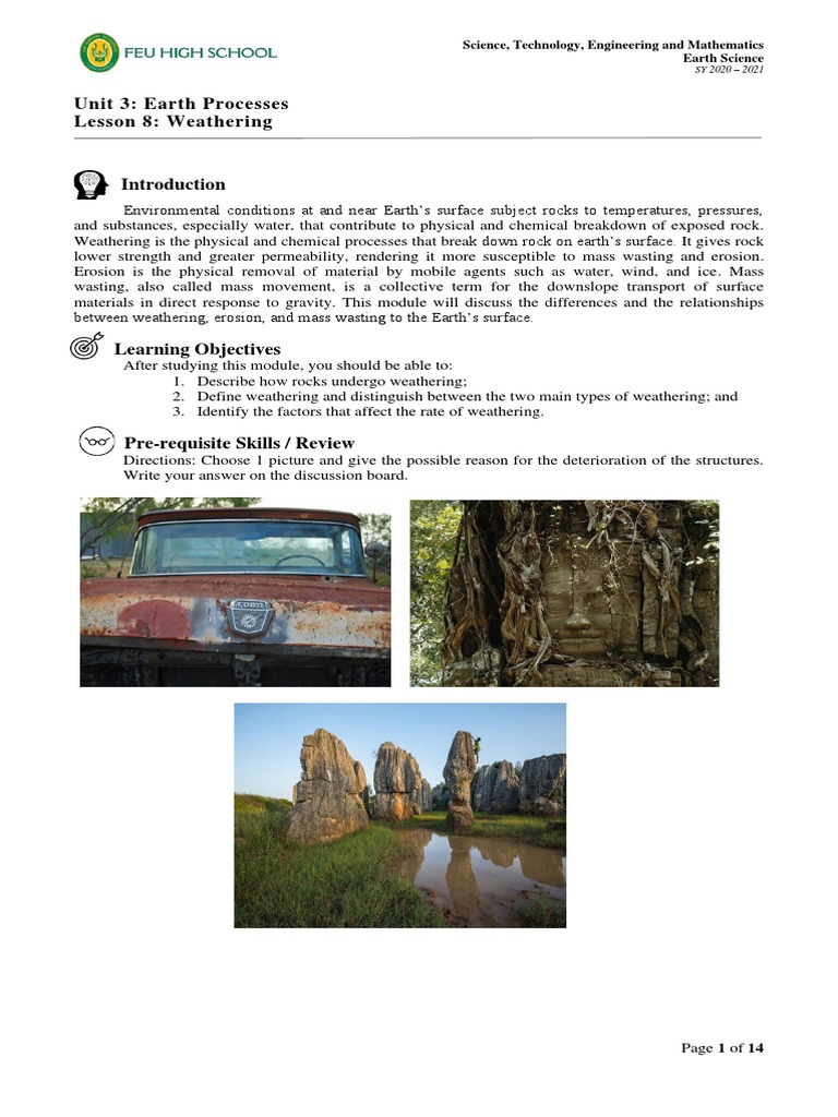 Understanding Weathering Processes | PDF | Weathering | Rock (Geology)