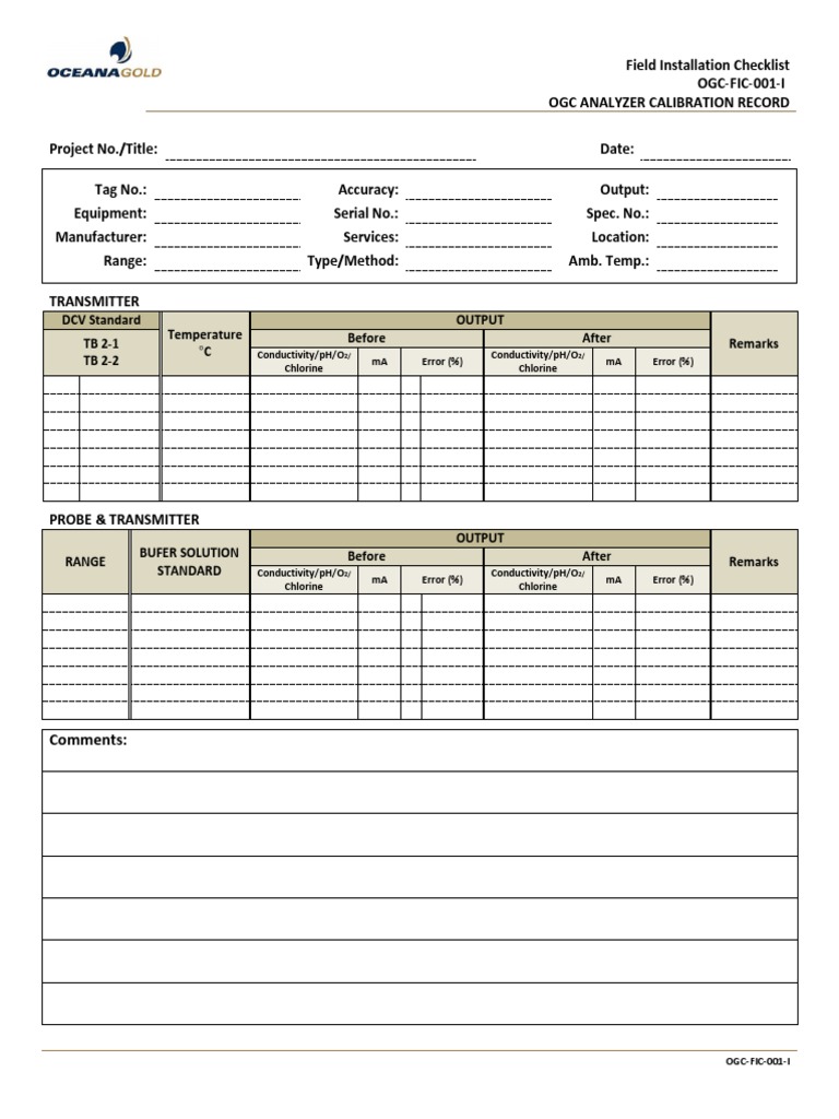 Analyzer Calibration Checklist | PDF | Calibration | Ph