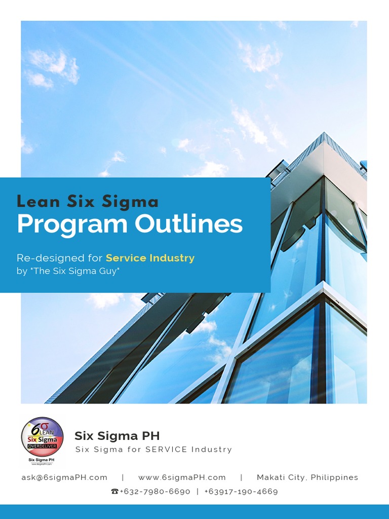 Six Sigma PH - Program Outlines | PDF | Six Sigma | Economic Sectors